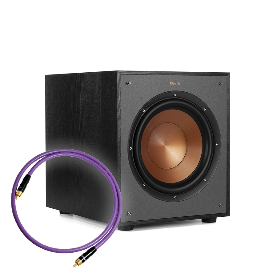 Klipsch R-100SW - subwoofer aktywny 150W + kabel do subwoofera Melodika ...